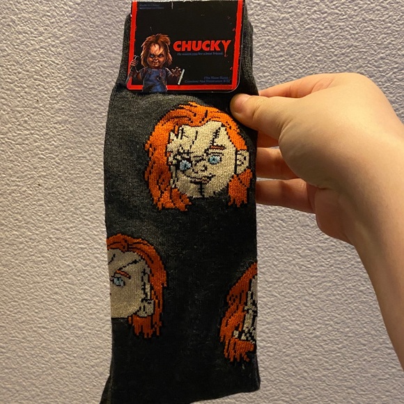 Accessories | Chucky Character Gray Socks | Poshmark